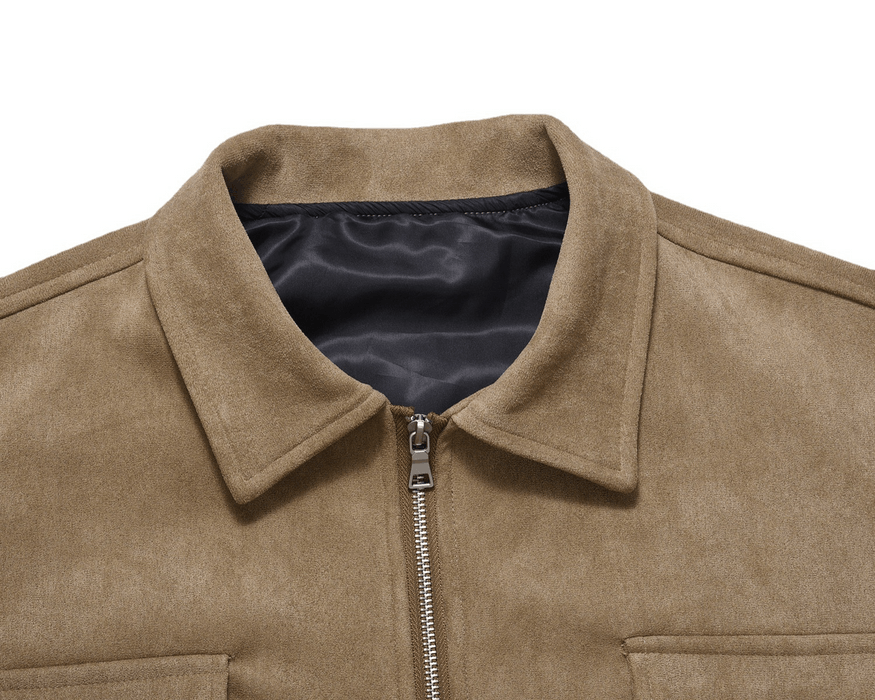 Streetwear Beige Suede Jacket | Grailed