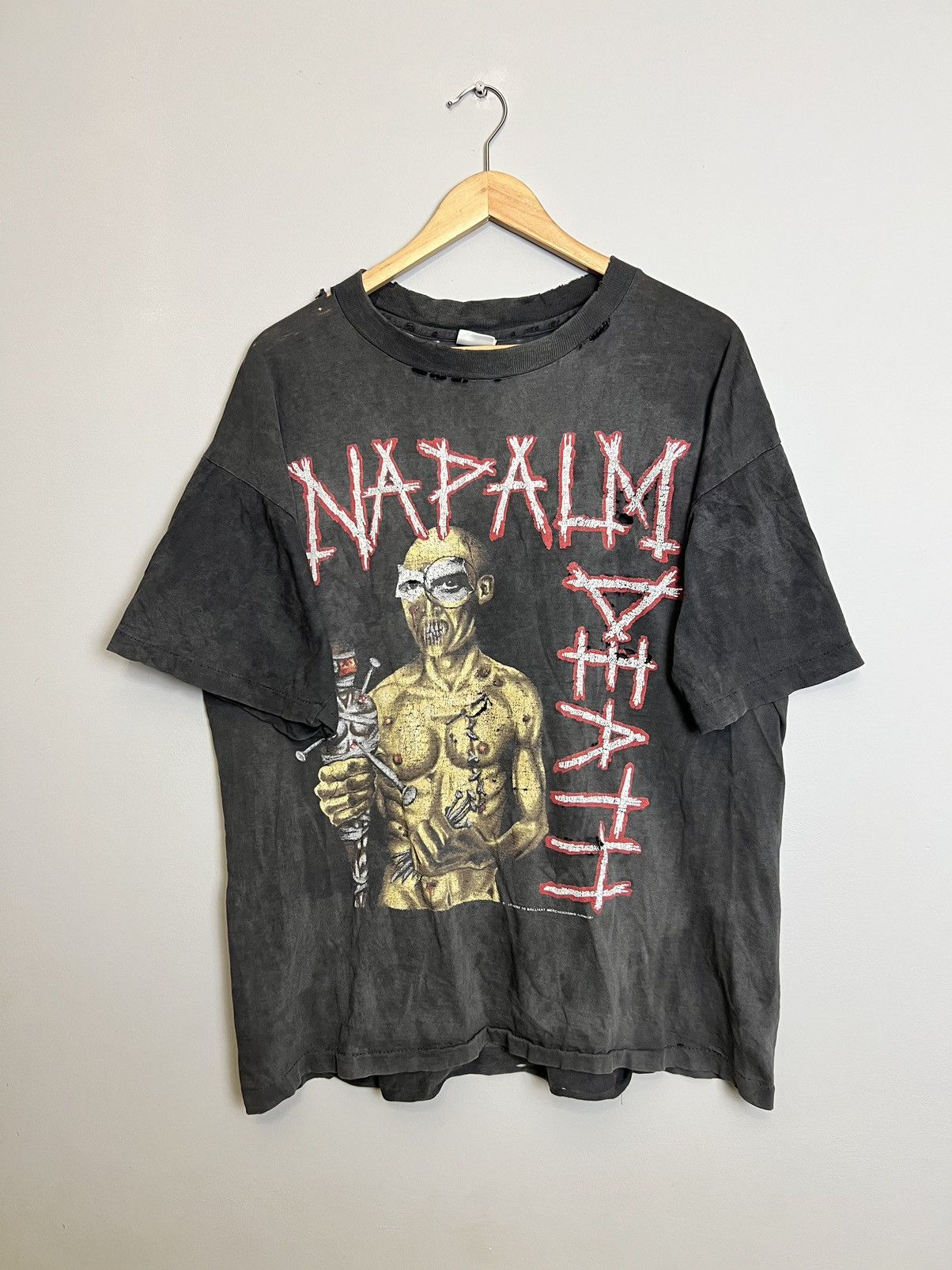 Vintage Rare Vintage 90s Napalm Death Grindcore Metal Band Tee | Grailed