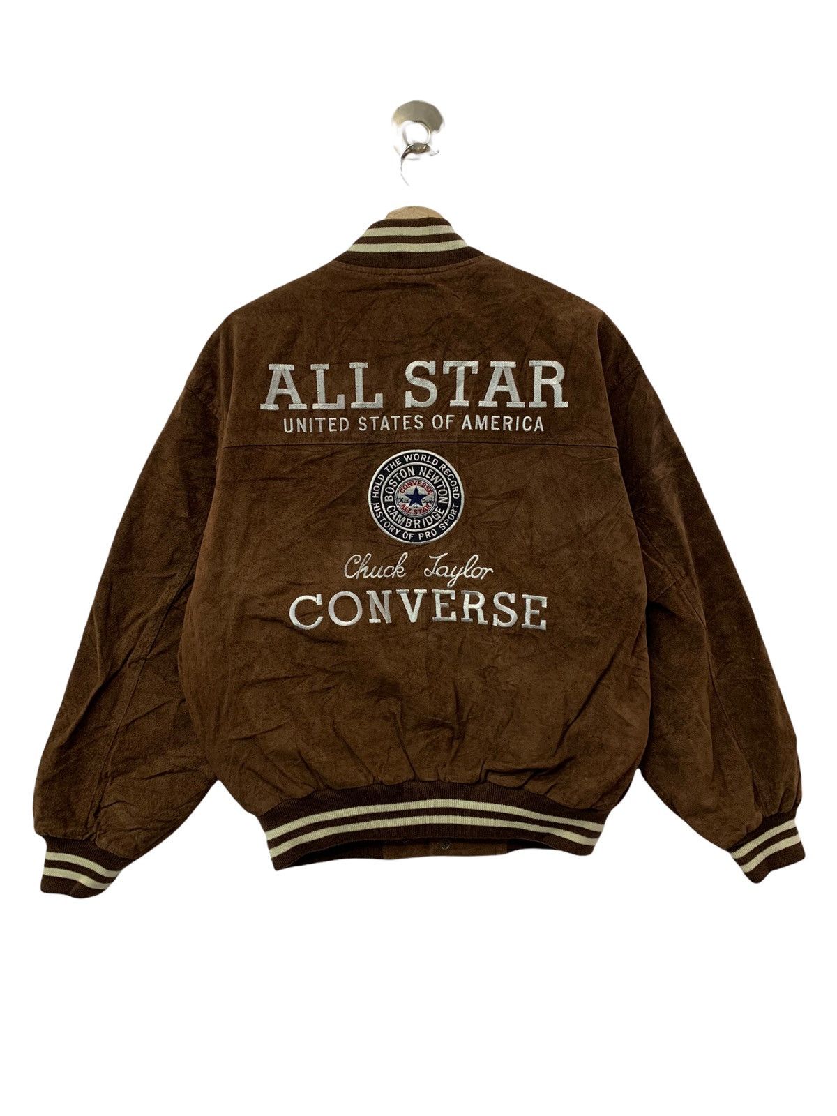 Men s Converse Leather Jackets Grailed