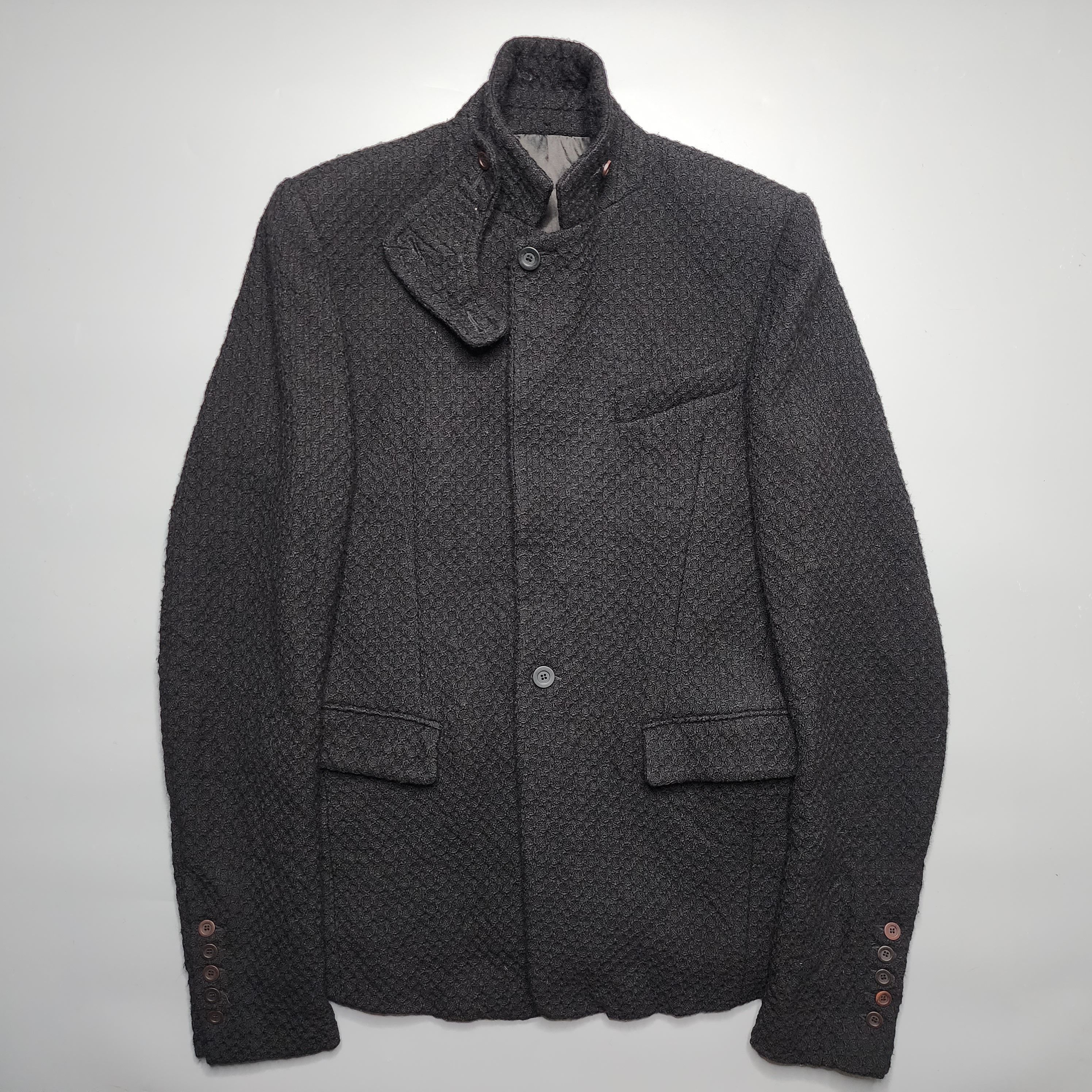 Rick Owens Rick Owens - FW10 Honeycomb Textured Wool Blazer w/ Mask ...