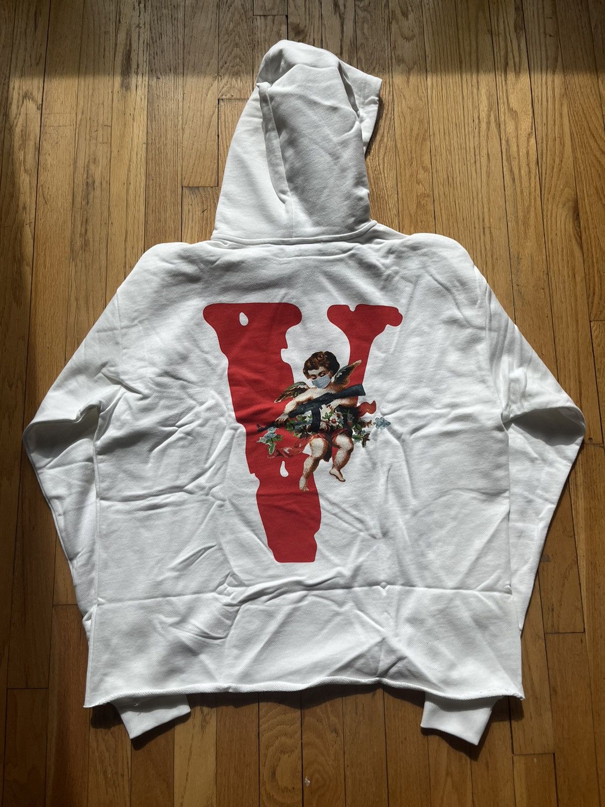 Vlone Vlone Angel Friends Oversized Hoodie White Size Small | Grailed