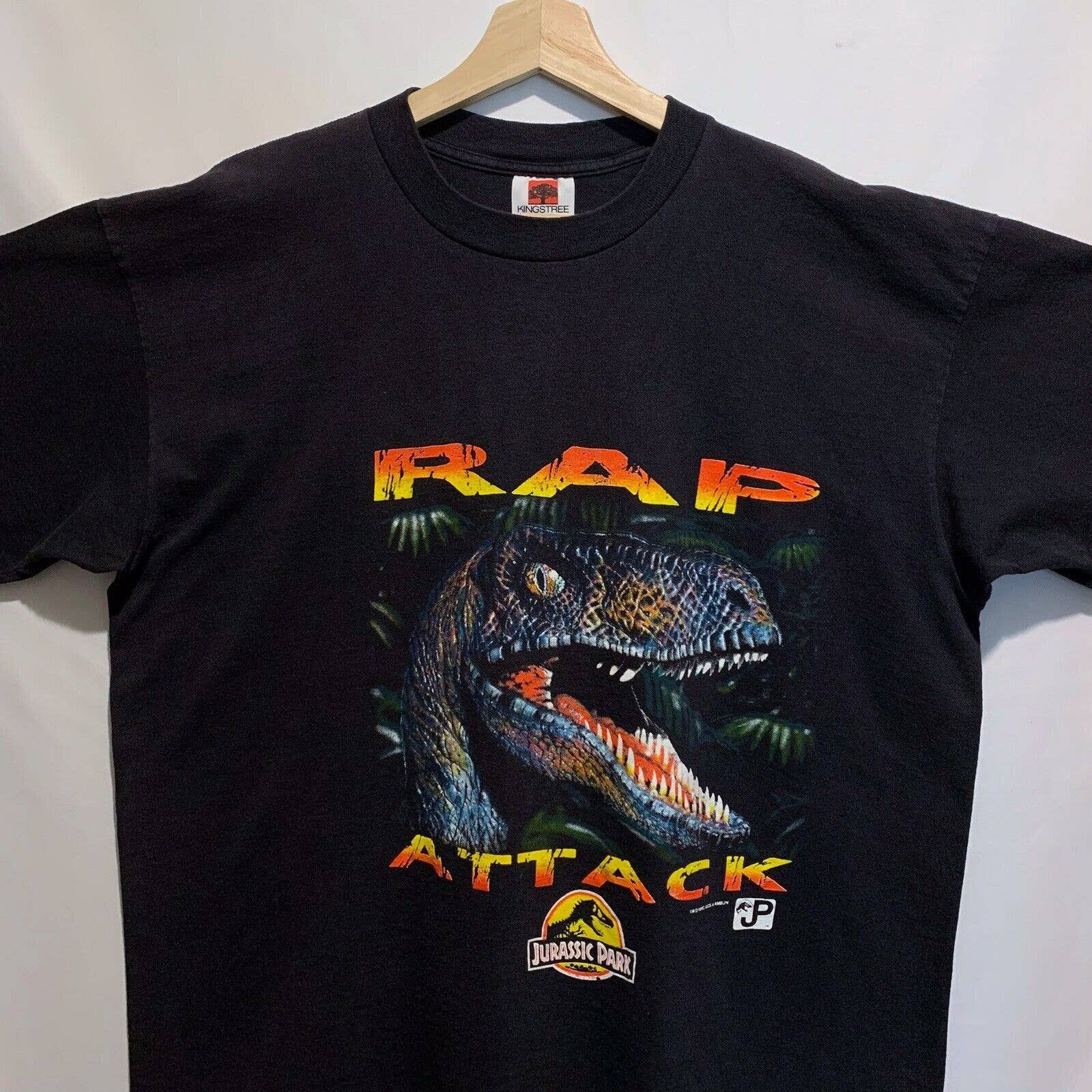 Vintage Vintage 90s Jurassic Park Movie Rap Attack Rare T Shirt XL | Grailed