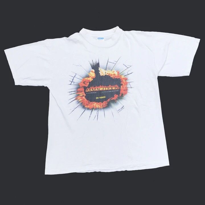Vintage Armageddon 98 90s VHS Release Promo Movie T-Shirt Logo | Grailed