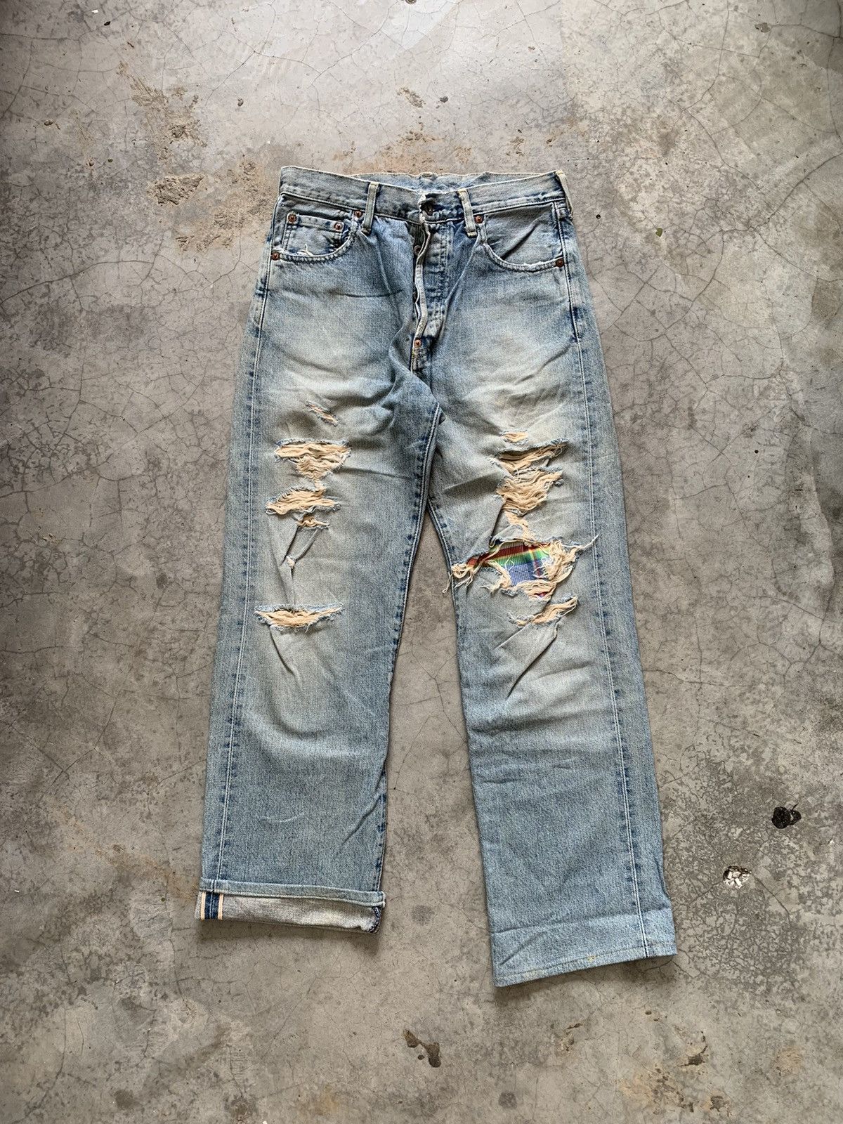 Distressed Denim × Le Grande Bleu (L.G.B.) × Levi's Vintage Levis 1996 ...