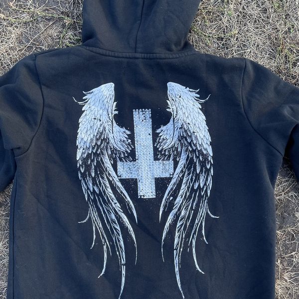 Vintage Vintage Y2K Goth Alt Skulls Horror Hoodie Angel Dead Vamp | Grailed
