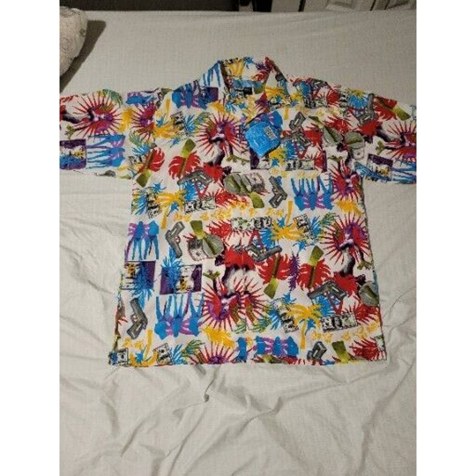 Polo Ralph Lauren Hawaiian Aloha Shirt GB Design Gangsta Vegas Girls ...