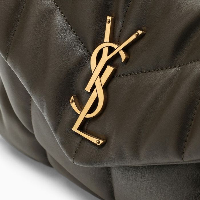 Saint Laurent Paris Saint Laurent Small Light Musk Quilted Puffer Bag ...