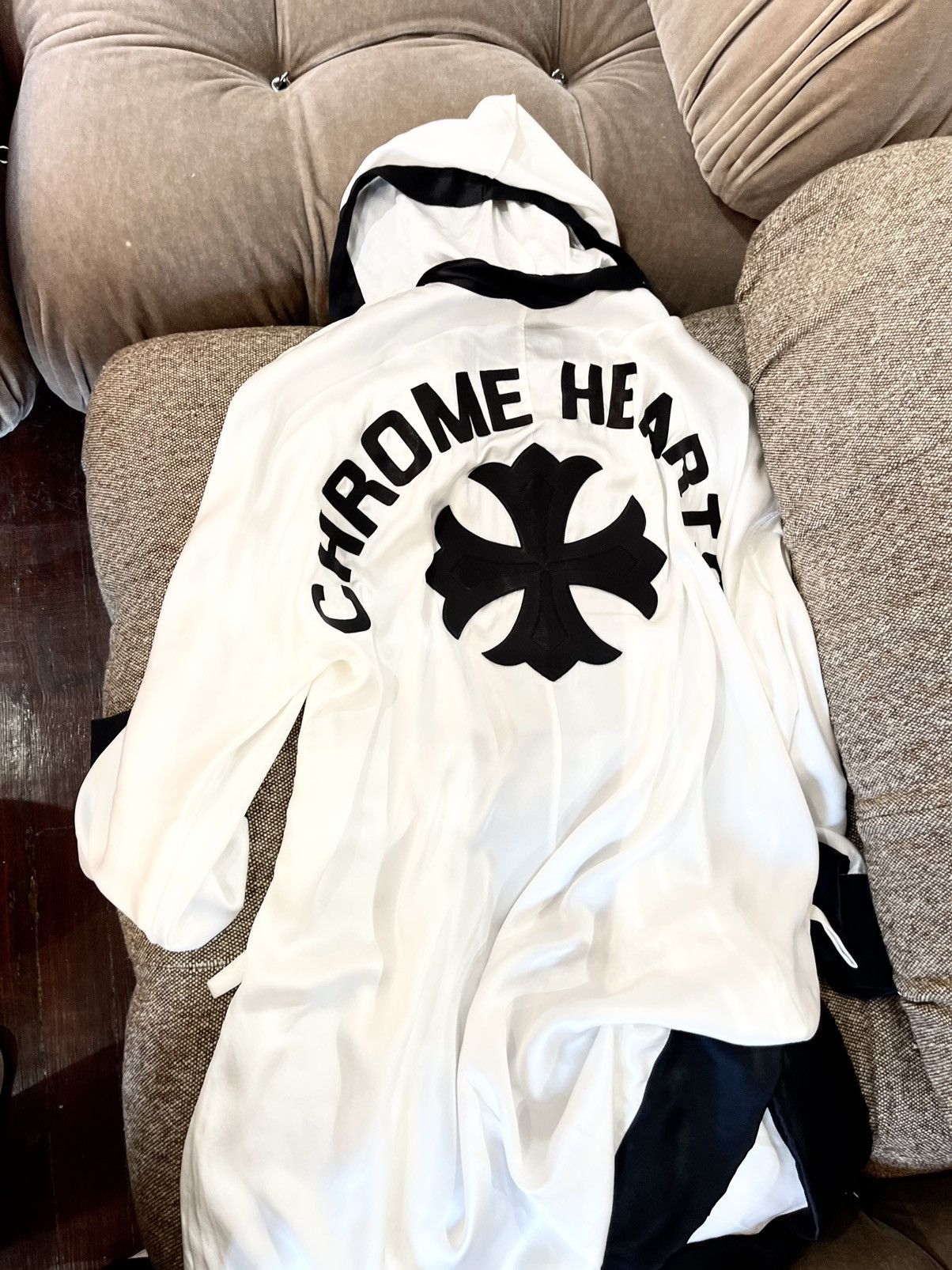 Chrome Hearts Chrome Hearts 100% SILK & LEATHER ROBE JACKET BOXING ...