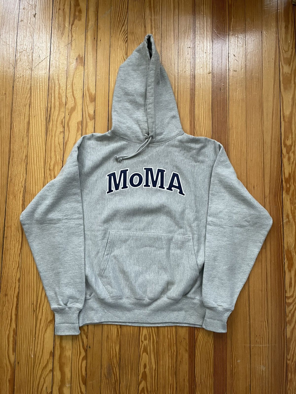 Champion OG 2017 Moma Champion Reverse Weave Hoodie Grey / Navy | Grailed