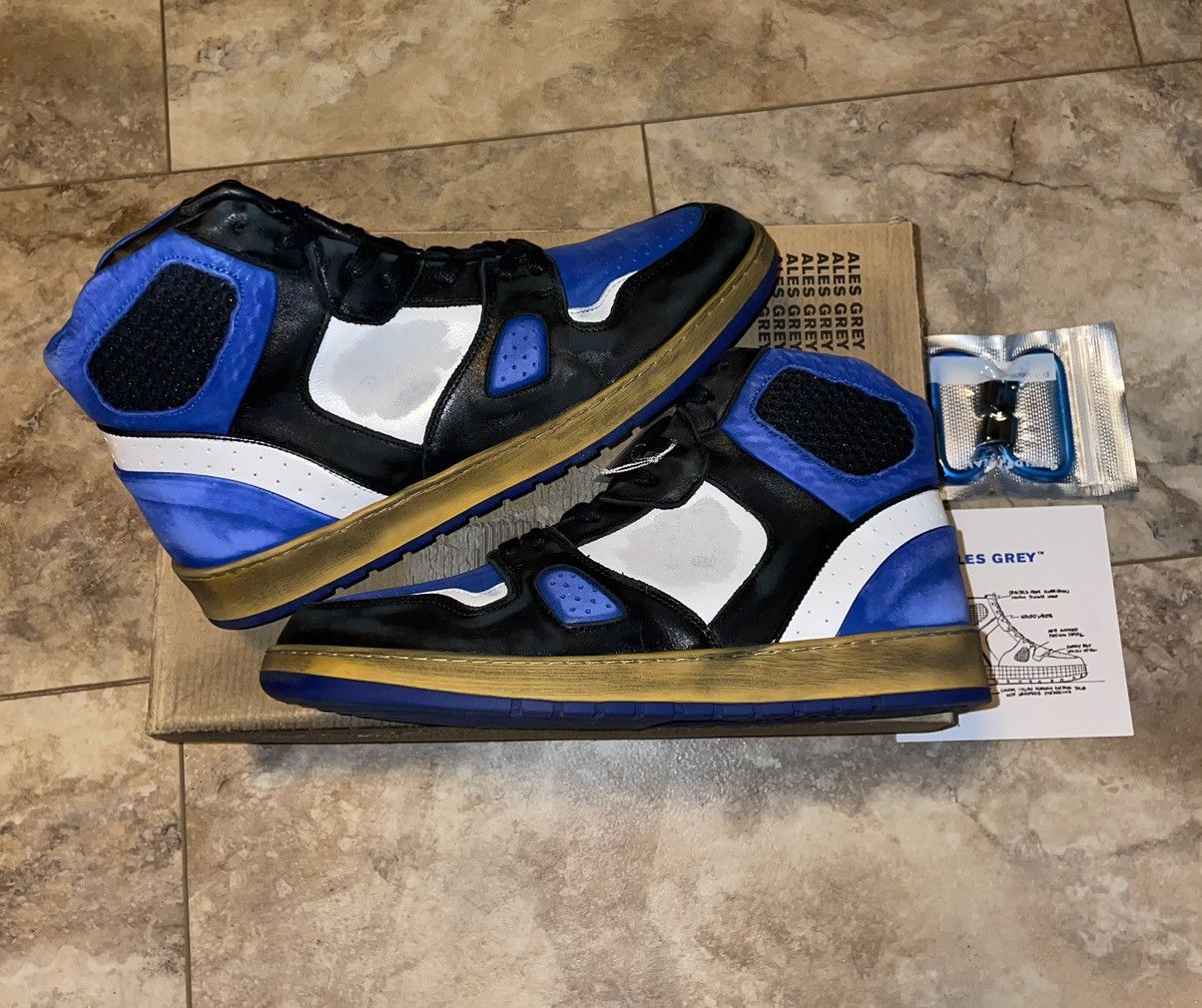 Swarovski Ales Grey Swarovski jewelry Battalion High Top Leather Shoes ...