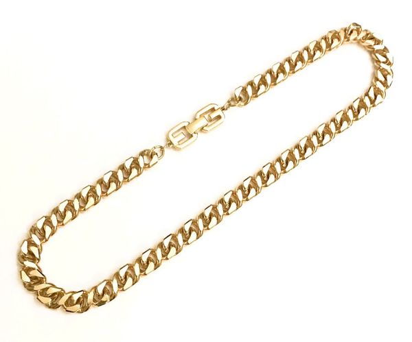 Givenchy RARE GIVENCHY GOLD CUBAN LINK 90s VINTAGE CHAIN NECKLACE | Grailed