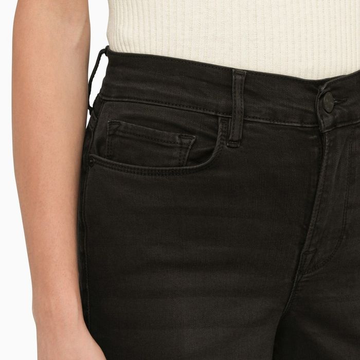 Frame Frame Black Denim Wide Jeans | Grailed