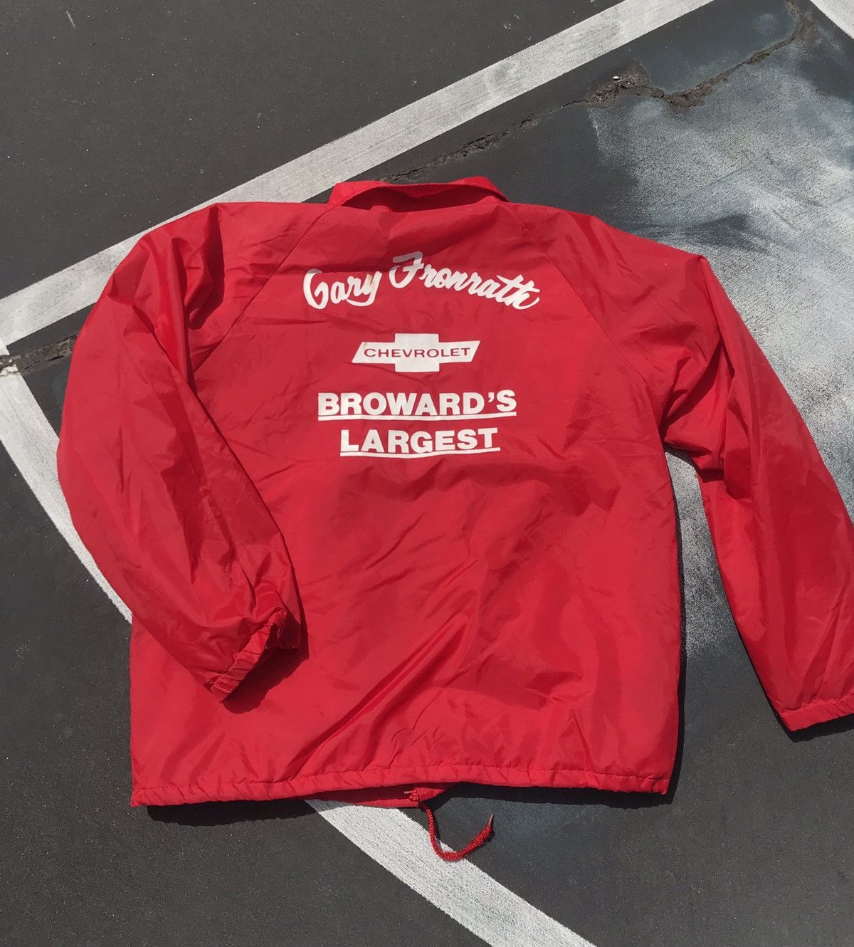 Vintage Vintage Chevrolet Chevy Windbreaker Jacket Made In USA Full ...