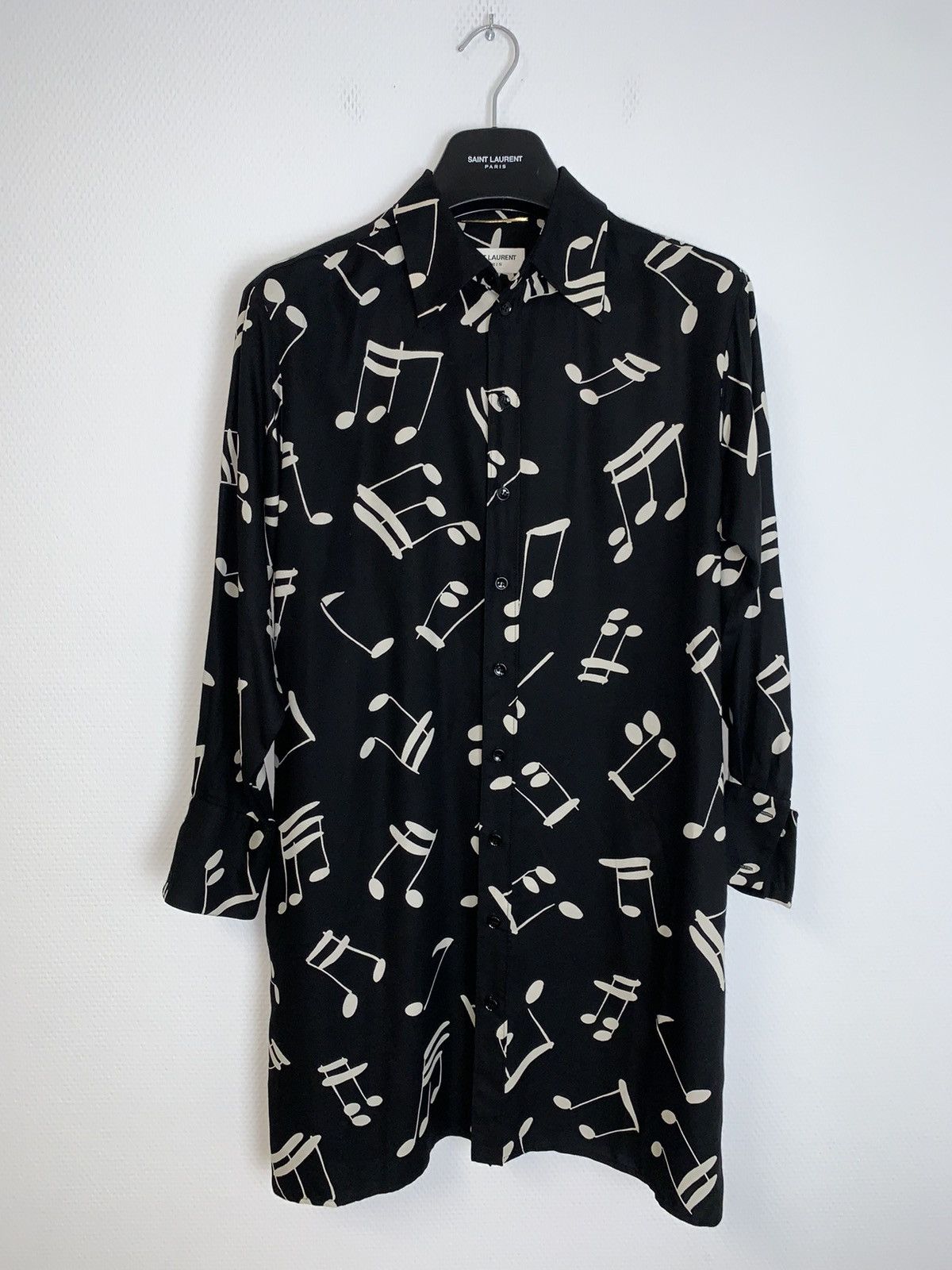 Saint Laurent Paris FW2016 music note shirt black | Grailed