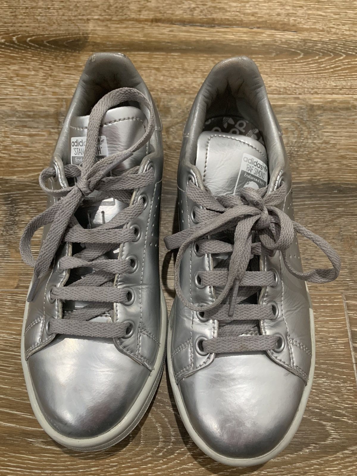 Adidas × Raf Simons Raf Simons x Stan Smith Silver Metallic | Grailed