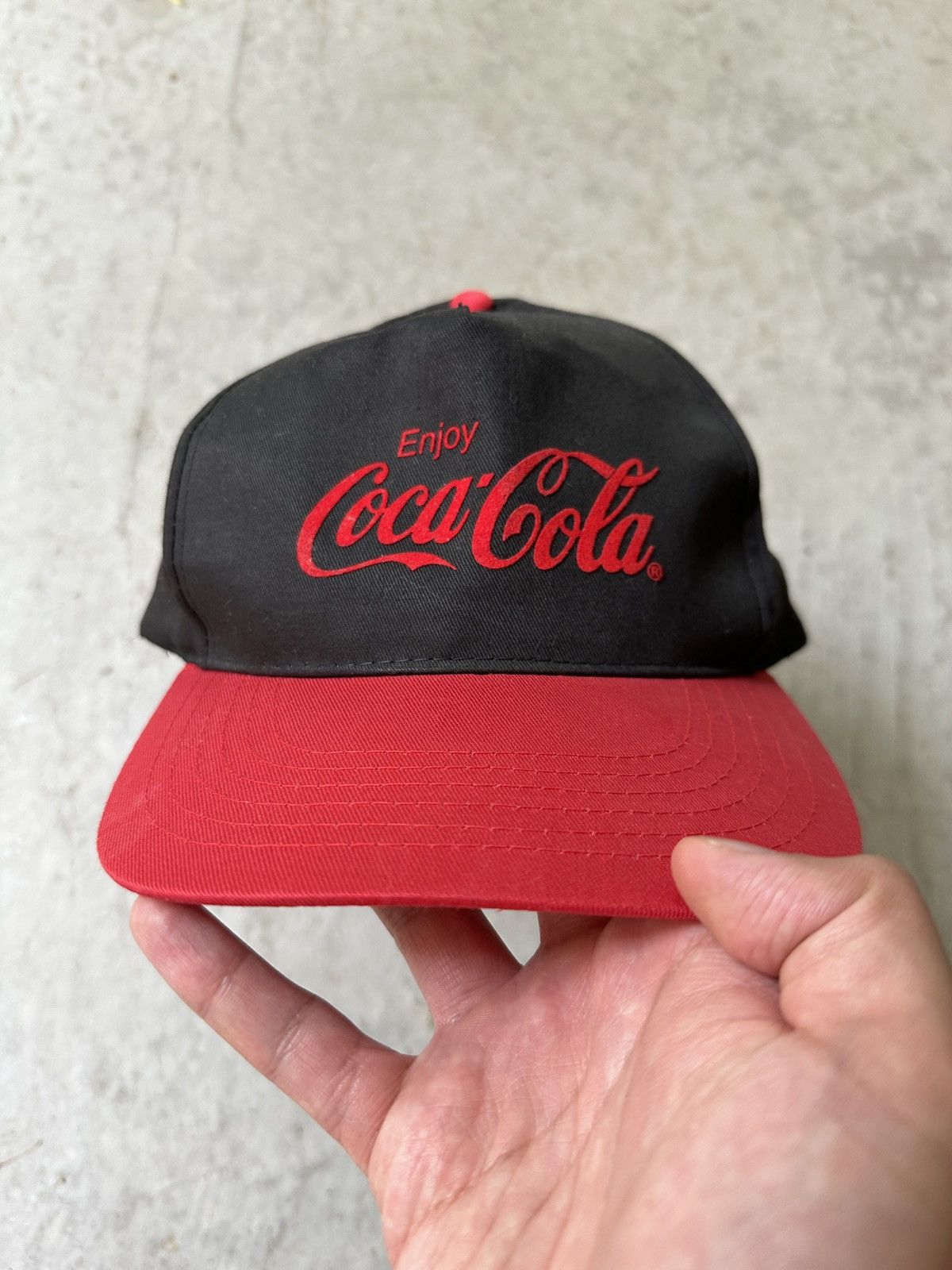 Coca Cola × Vintage “Enjoy Coca Cola” Vintage Snapback Cap - Black/Red | Grailed