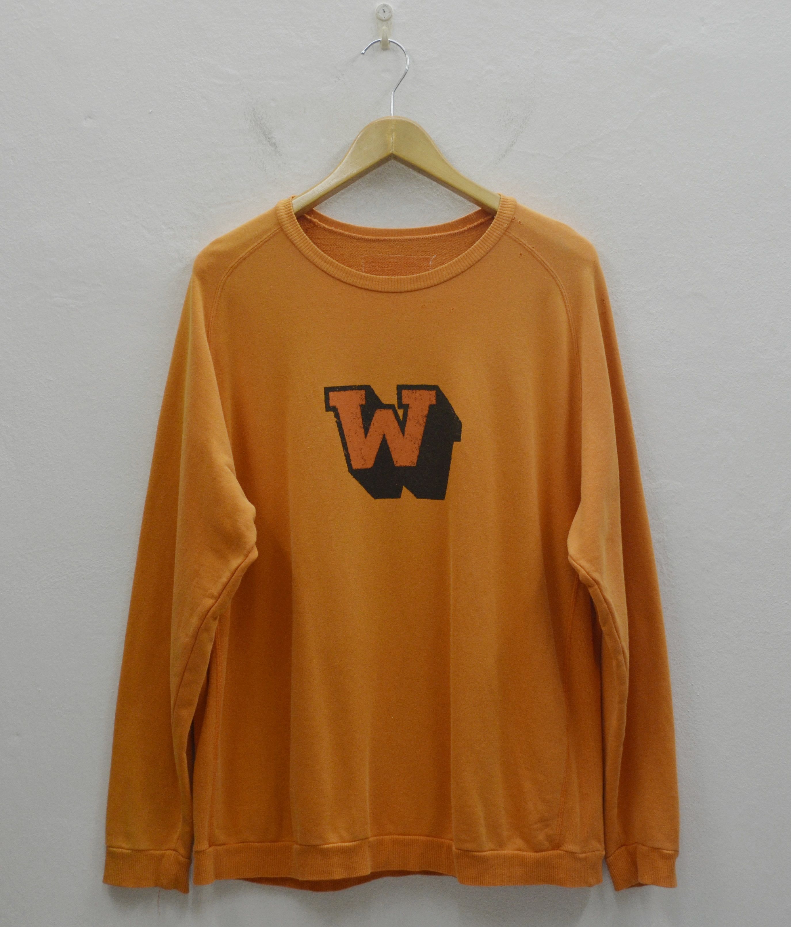 Wtaps Wellworn 90s Wtaps Orange Sweater Made In Japan | Grailed