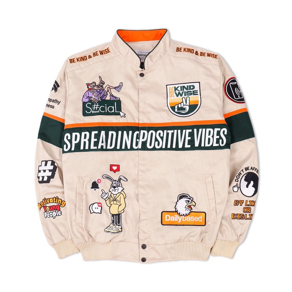 Varsity JACKET BOMBER RACING SPREEDING POSITIVE VIBE | Grailed