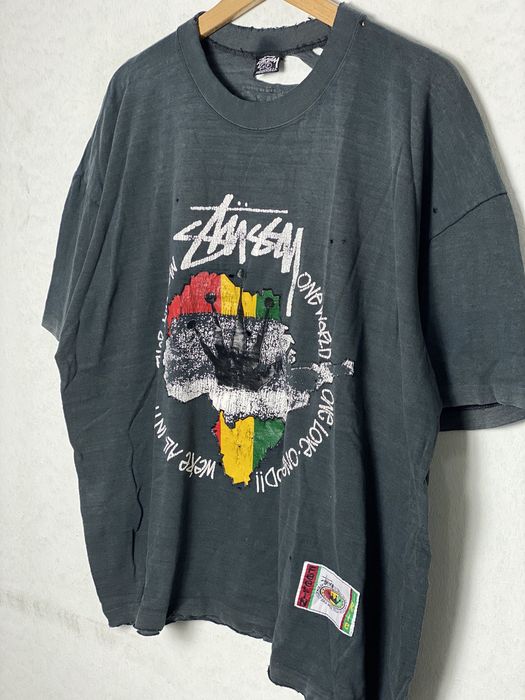 Vintage Vintage Stussy Feelin Irie Rasta Distressed / Travis Scott ...