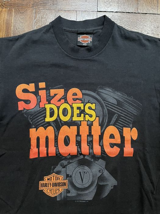 Vintage Vintage Harley Davidson T Shirt Size Does Matter 90s 1991 | Grailed