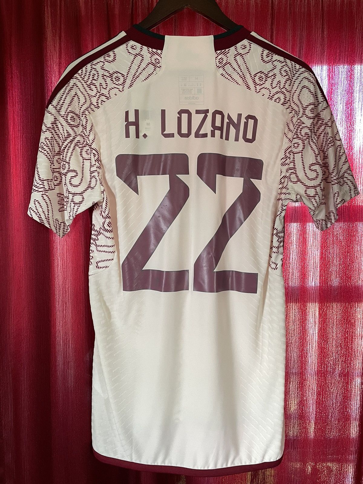 Adidas ADIDAS MEXICO SOCCER JERSEY CHUCKY LOZANO 2022 QATAR FIFA | Grailed