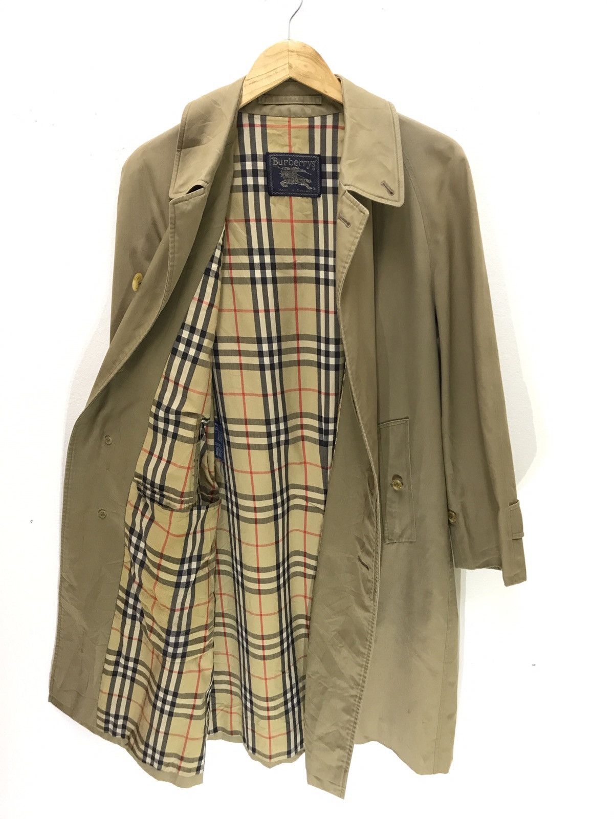 Burberry 🐎Made in England Burberrys Over Coat Nova Check Lining | Grailed