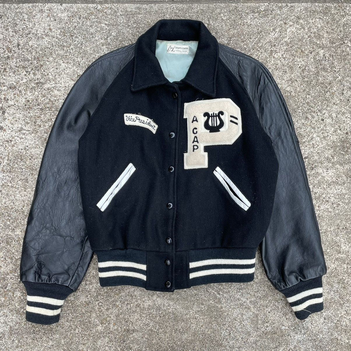 Other 1950 Vice President WOOL VARSITY JACKET / LEATHER CROPPED | Grailed