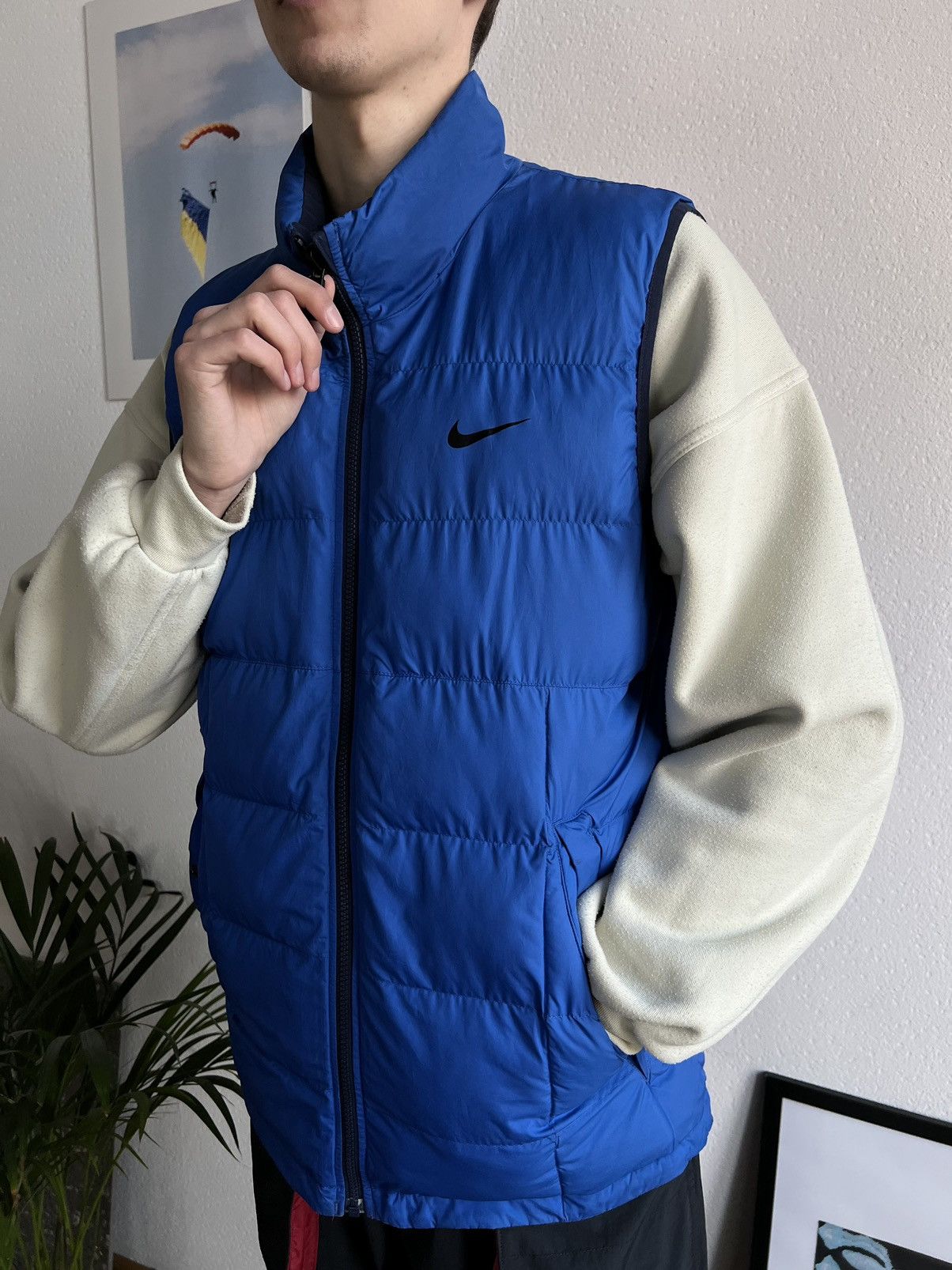 Nike × Nike ACG × Vintage Nike ACG Swoosh Puffer Vest reversible 2 vs 1 ...