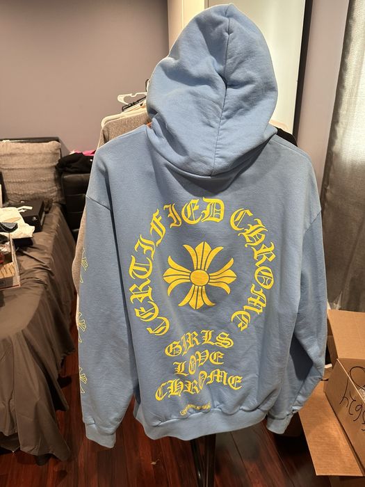 Chrome Hearts Chrome hearts light blue drake CLB hoodie | Grailed