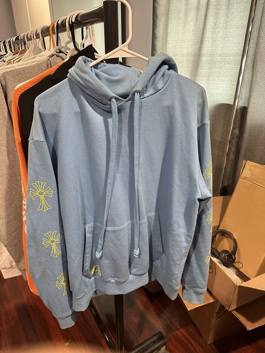 Chrome Hearts Chrome hearts light blue drake CLB hoodie | Grailed