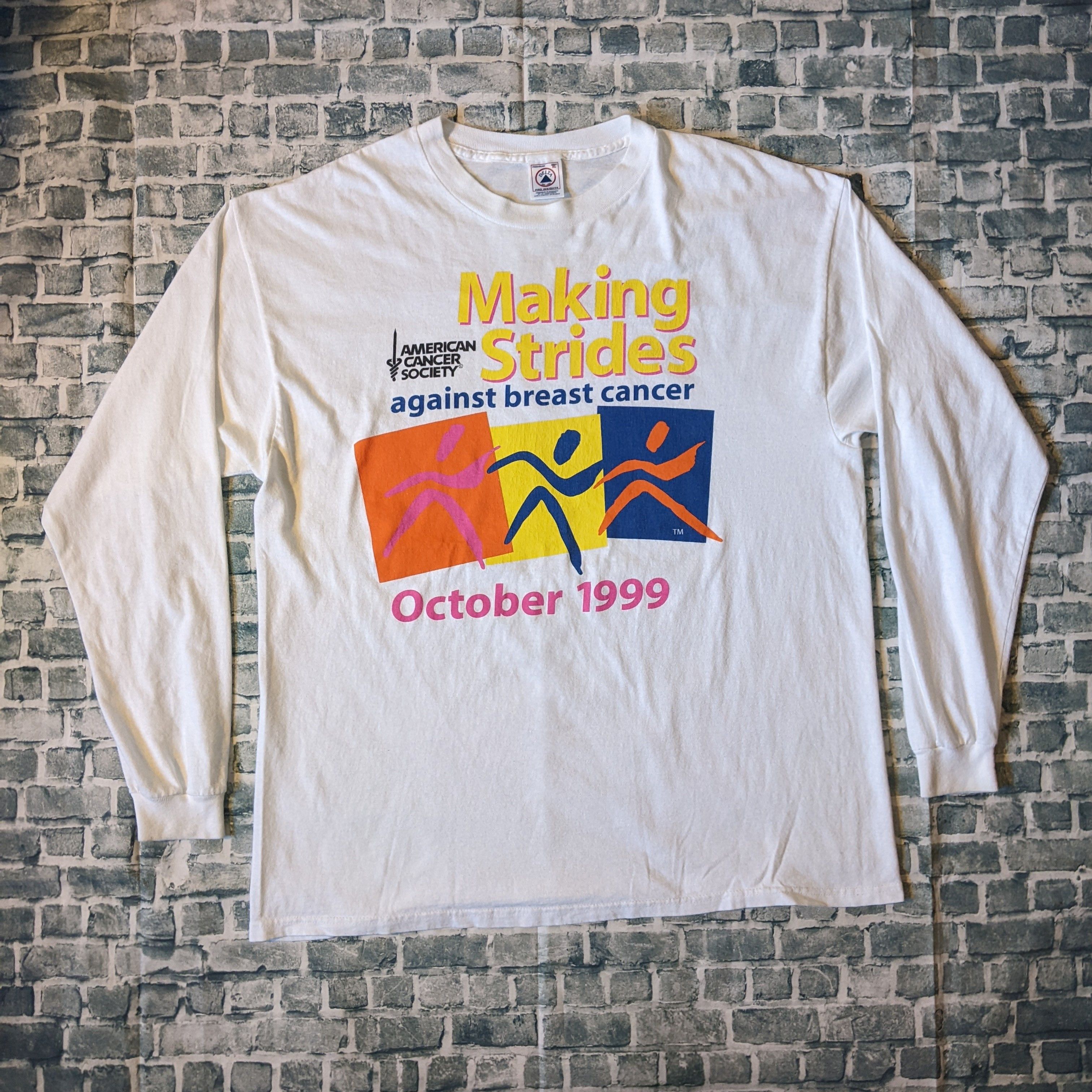 Vintage Vintage 90s Making Strides Against Breast Cancer White Tee ...