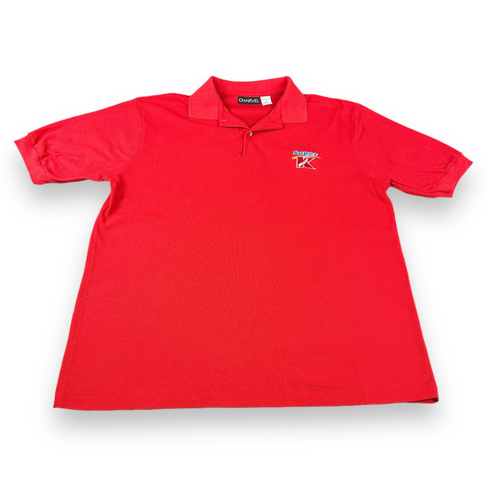 Vintage Vintage 90s Super Kmart Polo Work Shirt red single stitch | Grailed
