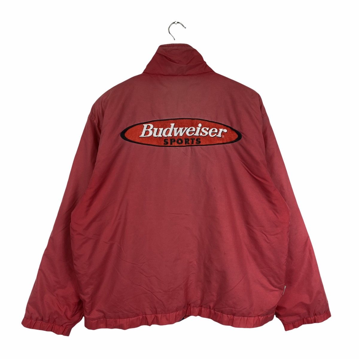 Vintage VINTAGE BUDWEISER BIG LOGO EMBROIDERY ZIPPER JACKET | Grailed