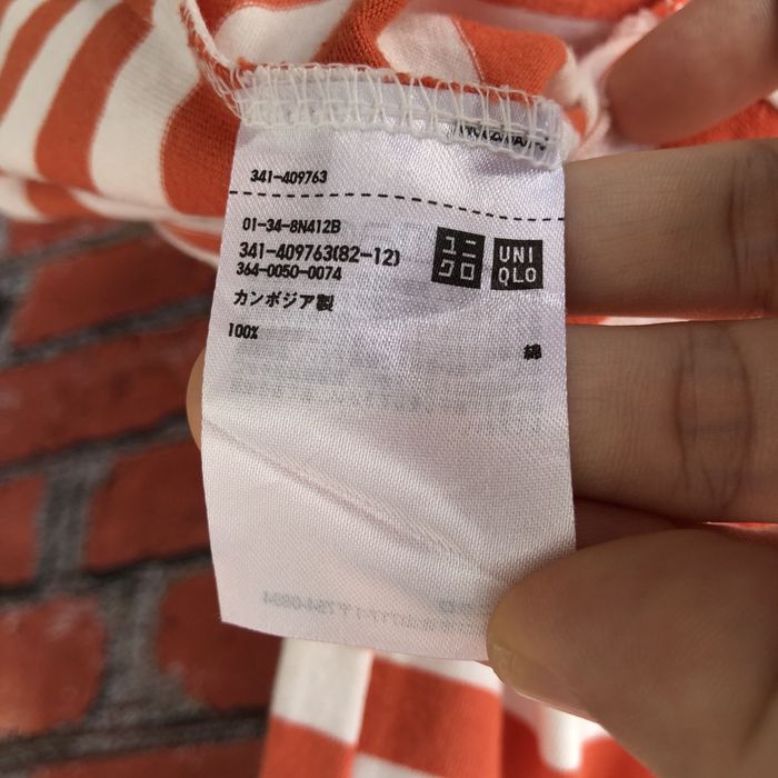 Uniqlo J W Anderson Uniqlo Orange Stripes Pocket Tee Shirt S | Grailed