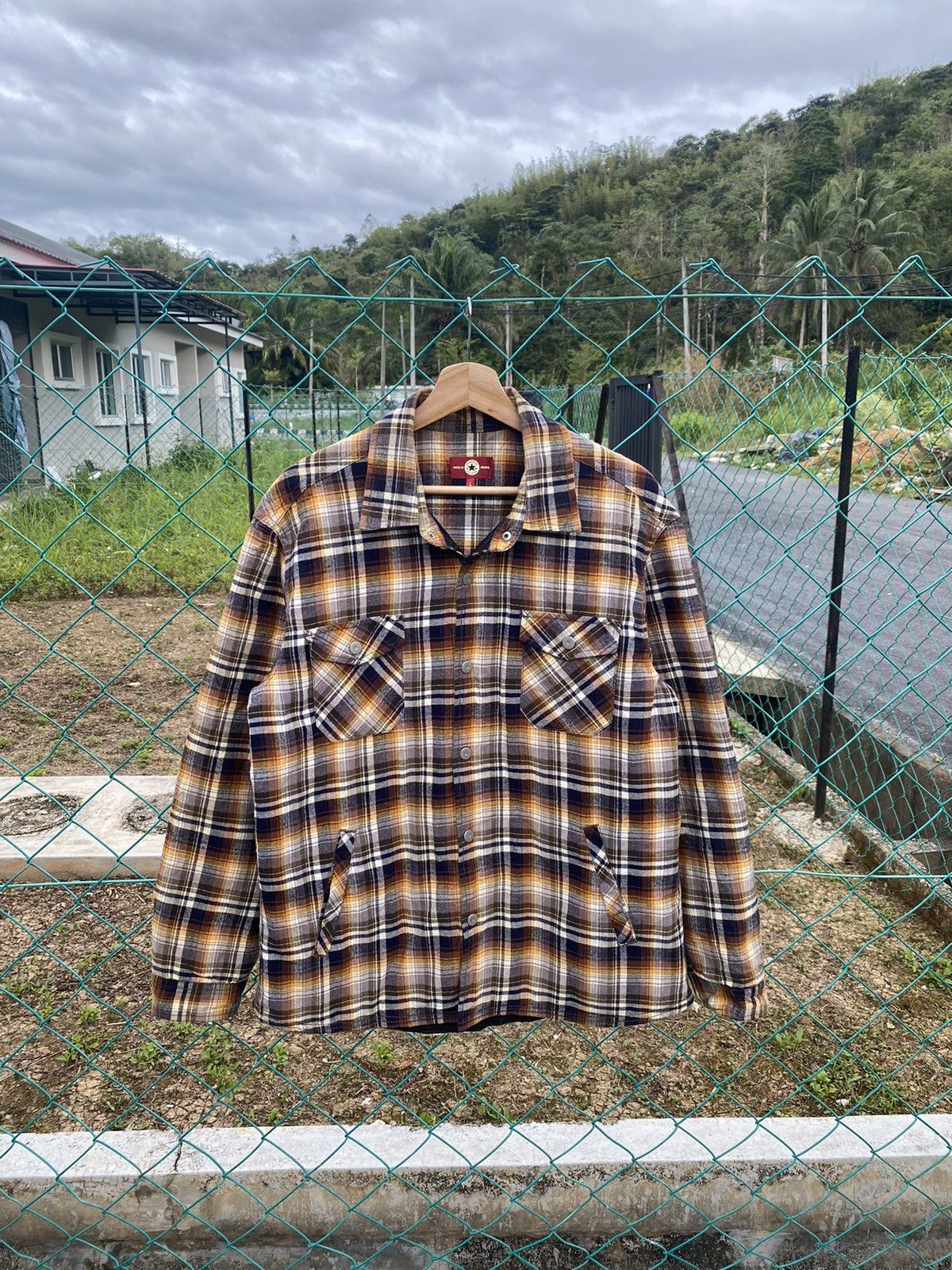 Converse × Flannel × Vintage Converse Shadow Plaid Quilted Flannel ...