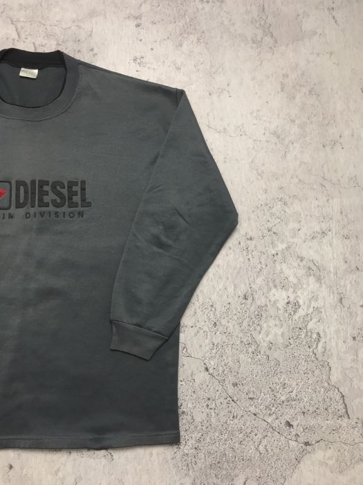 Diesel VTG 90s Diesel Division Crewneck Sweatshirt Central Big Logo ...