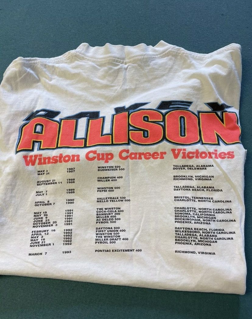 Vintage Davey Allison In Memory Of T-Shirt Mens Vintage Nascar 90s ...