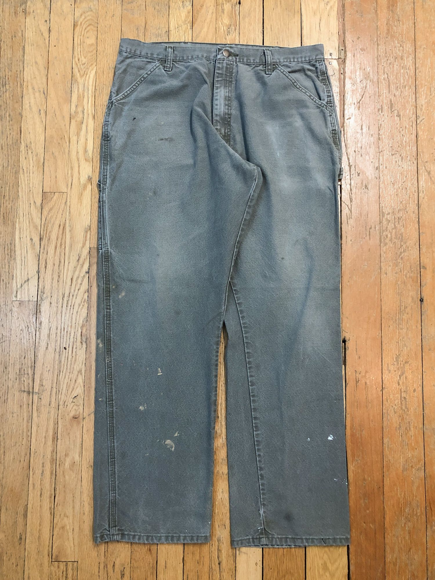 Vintage 90s Sun Faded Olive Rustler Carpenter Pants | Grailed