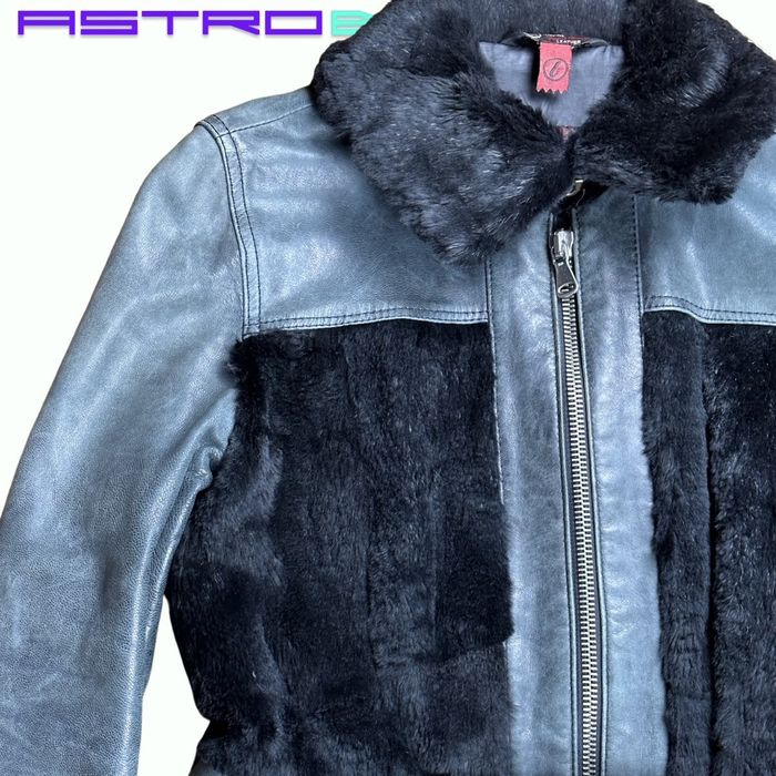 Vintage VINTAGE BOMB BOOGIE _ LEATHER JACKET WITH BLACK FAUX FUR | Grailed