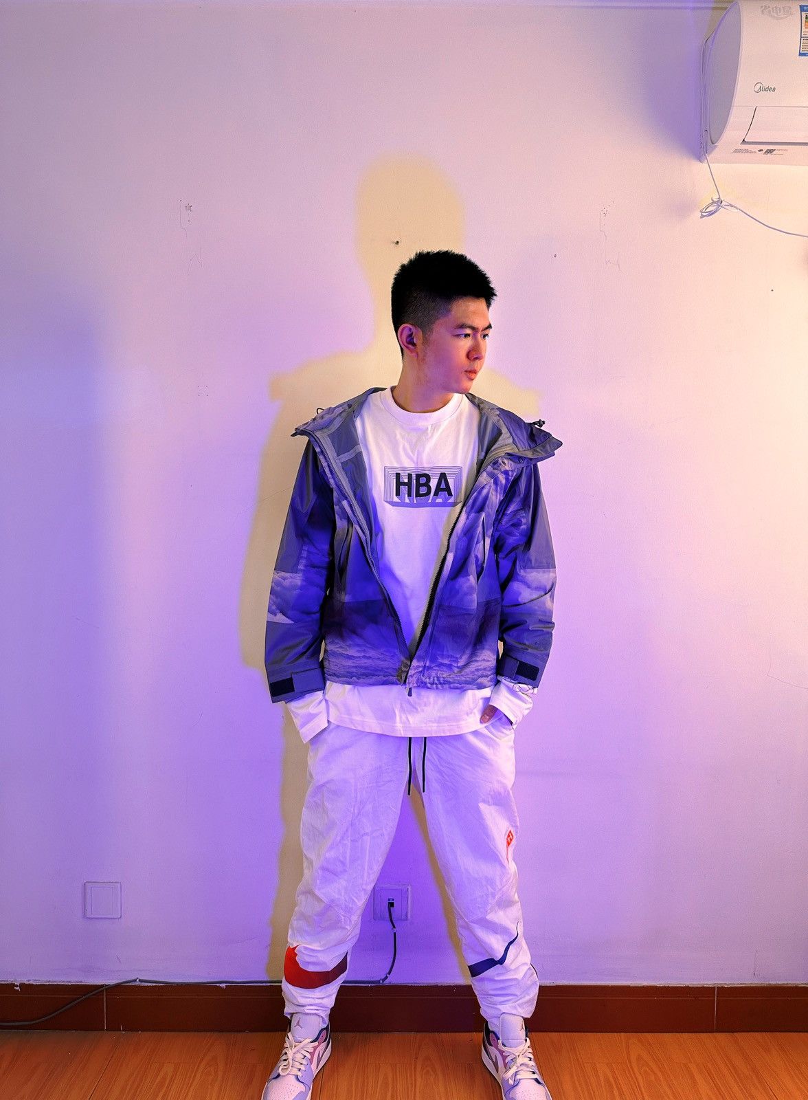 Hood By Air HBA FOR JUICE Capsule Collection GRID BOX LOGO L/S T-SHIRT ...