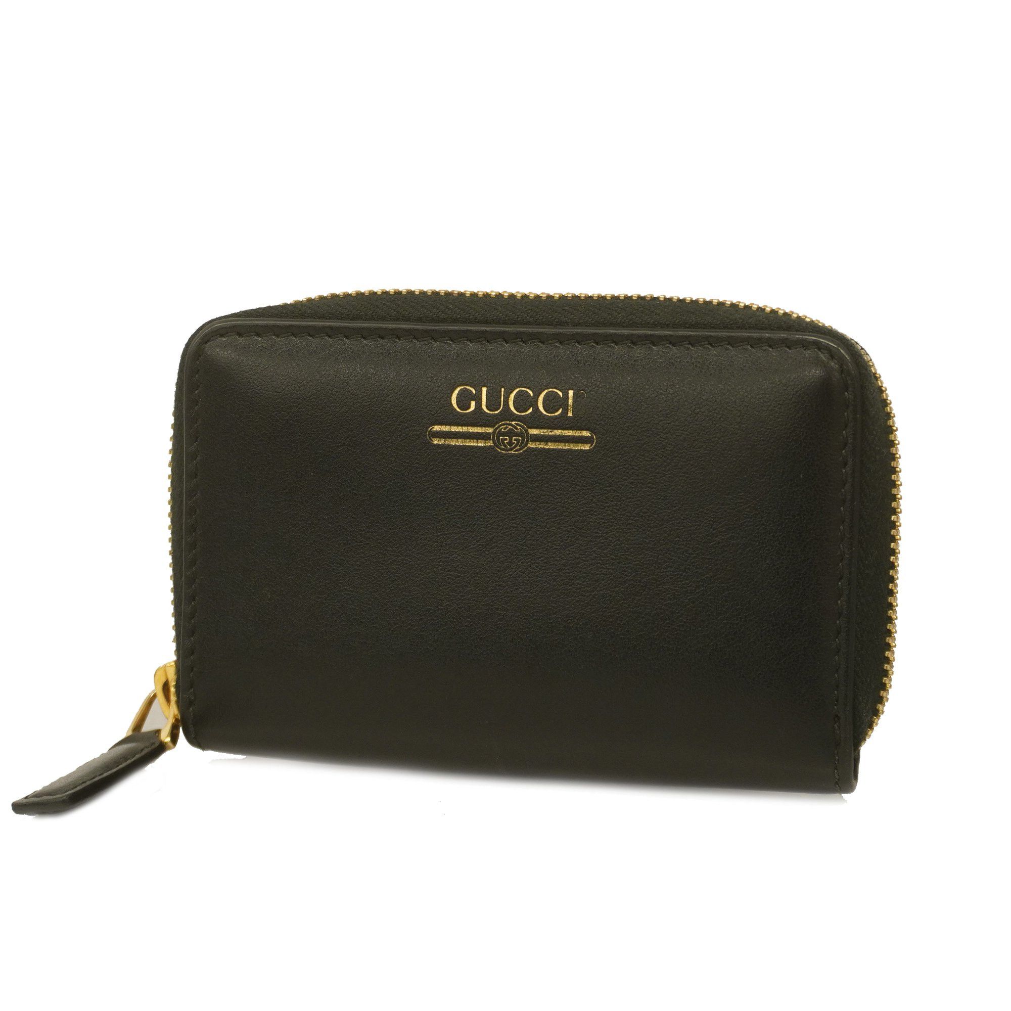 Gucci Auth Gucci Business Card Holder 547597 Leather Business Card Case ...