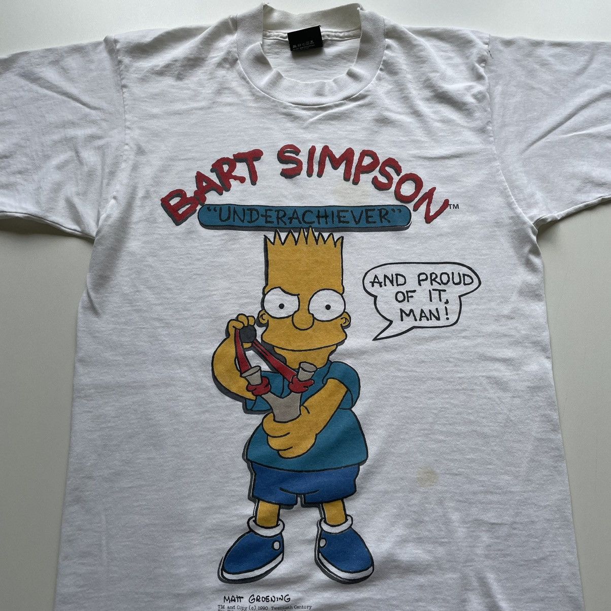 Vintage Vintage 1990s Bart Simpson The Simpsons Graphic T Shirt XS ...
