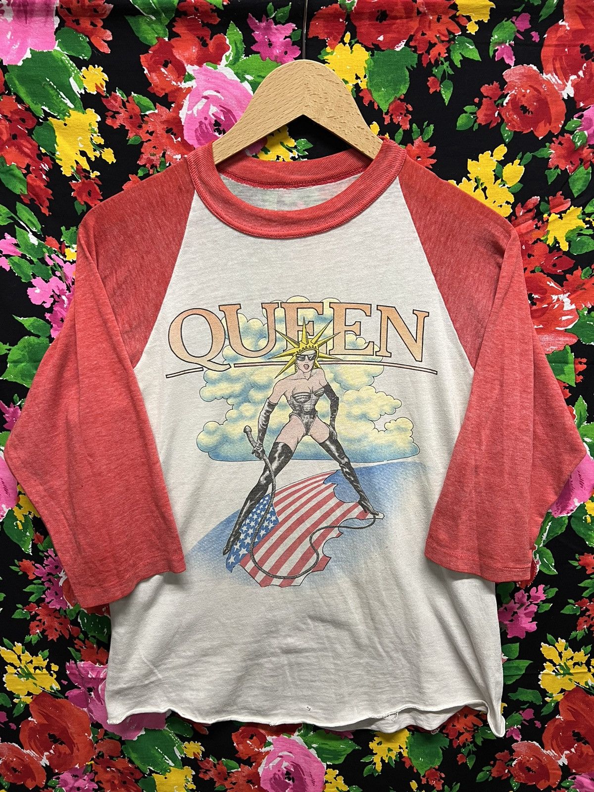 Vintage VTG 80s Queen USA Concert Tour Band Raglan Shirt | Grailed
