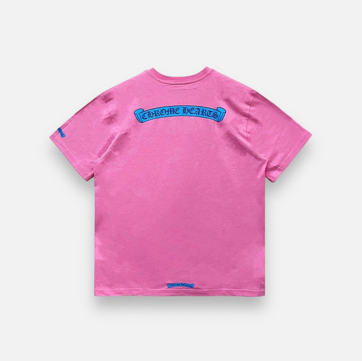 Chrome Hearts Chrome Hearts New Pink Scroll Logo Pocket T-shirt | Grailed