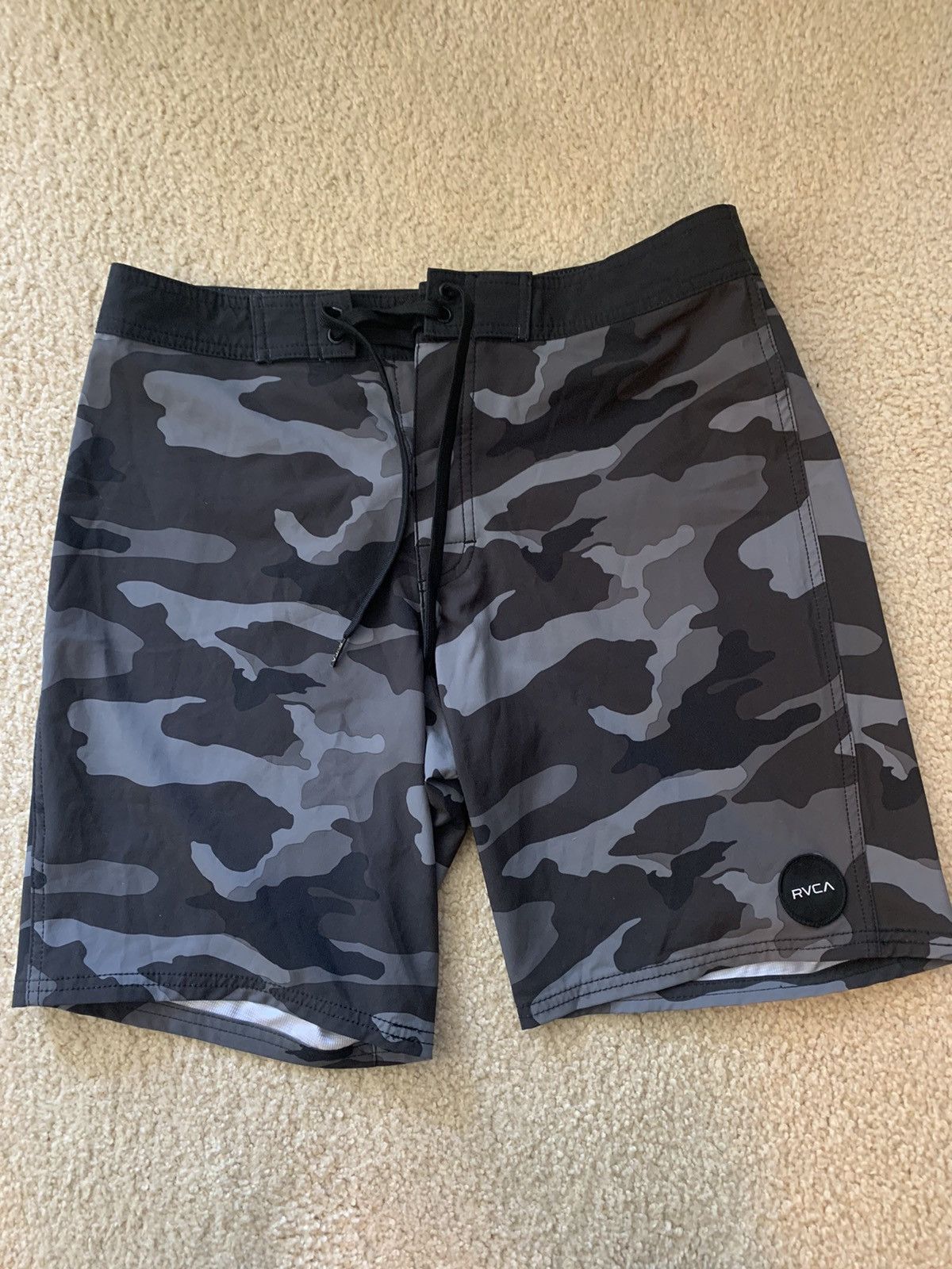 Rvca Industry Camouflage Boardshorts | Grailed