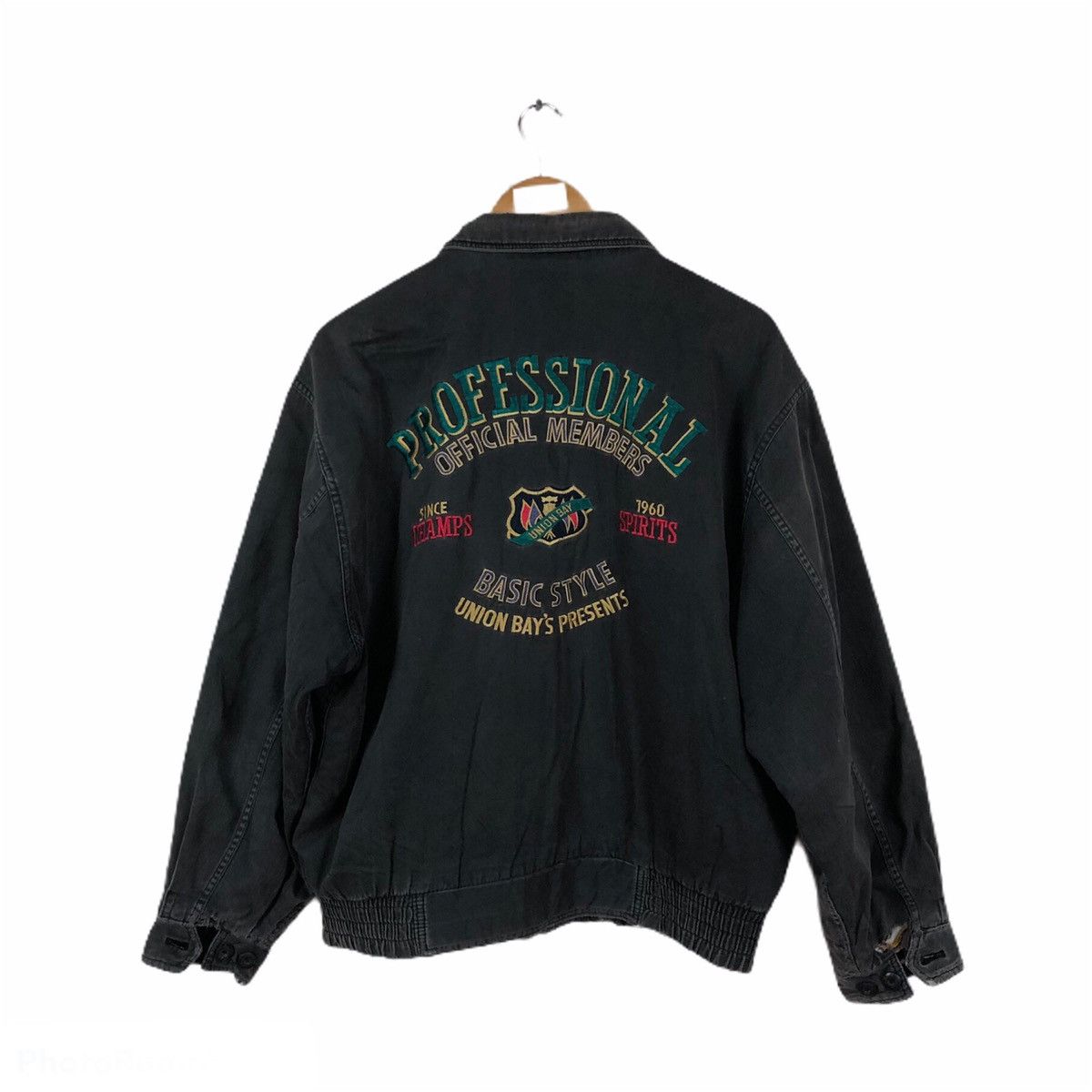 Military VINTAGE BIGLOGO EMBROIDERY UNIONBAY'S PRESENT BOMBER JACKET ...