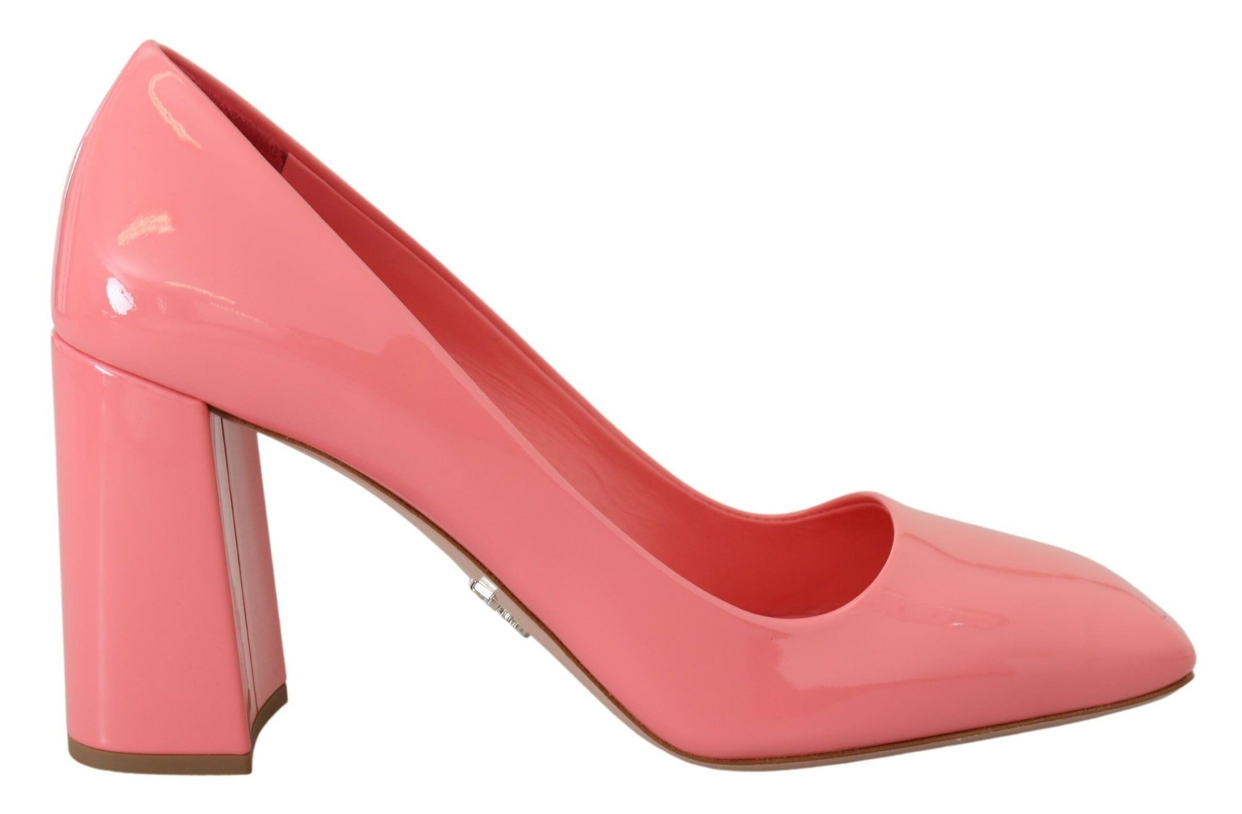Prada Prada Pink Patent Leather Block Heels Pumps Classic | Grailed