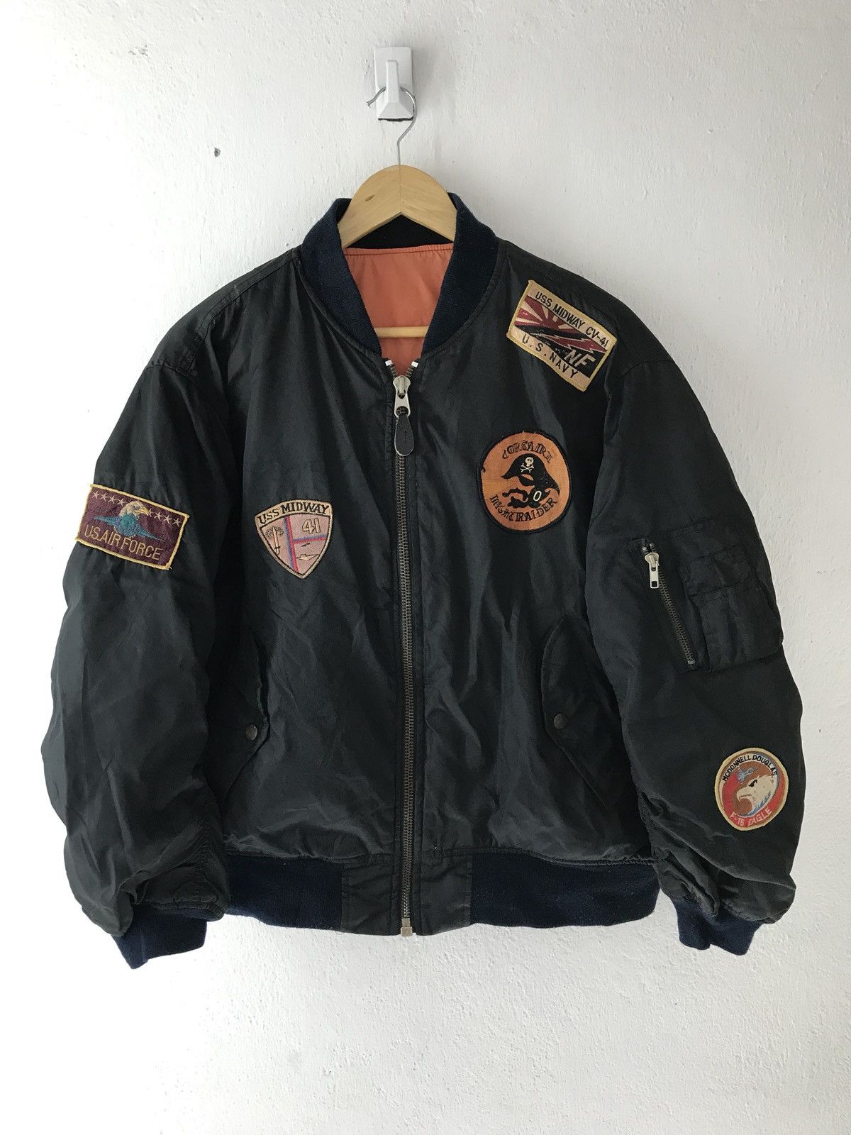 Bomber Jacket × Military × Us Air Force 🔥RIOT RIOT RIOT US.AIR FORCE ...