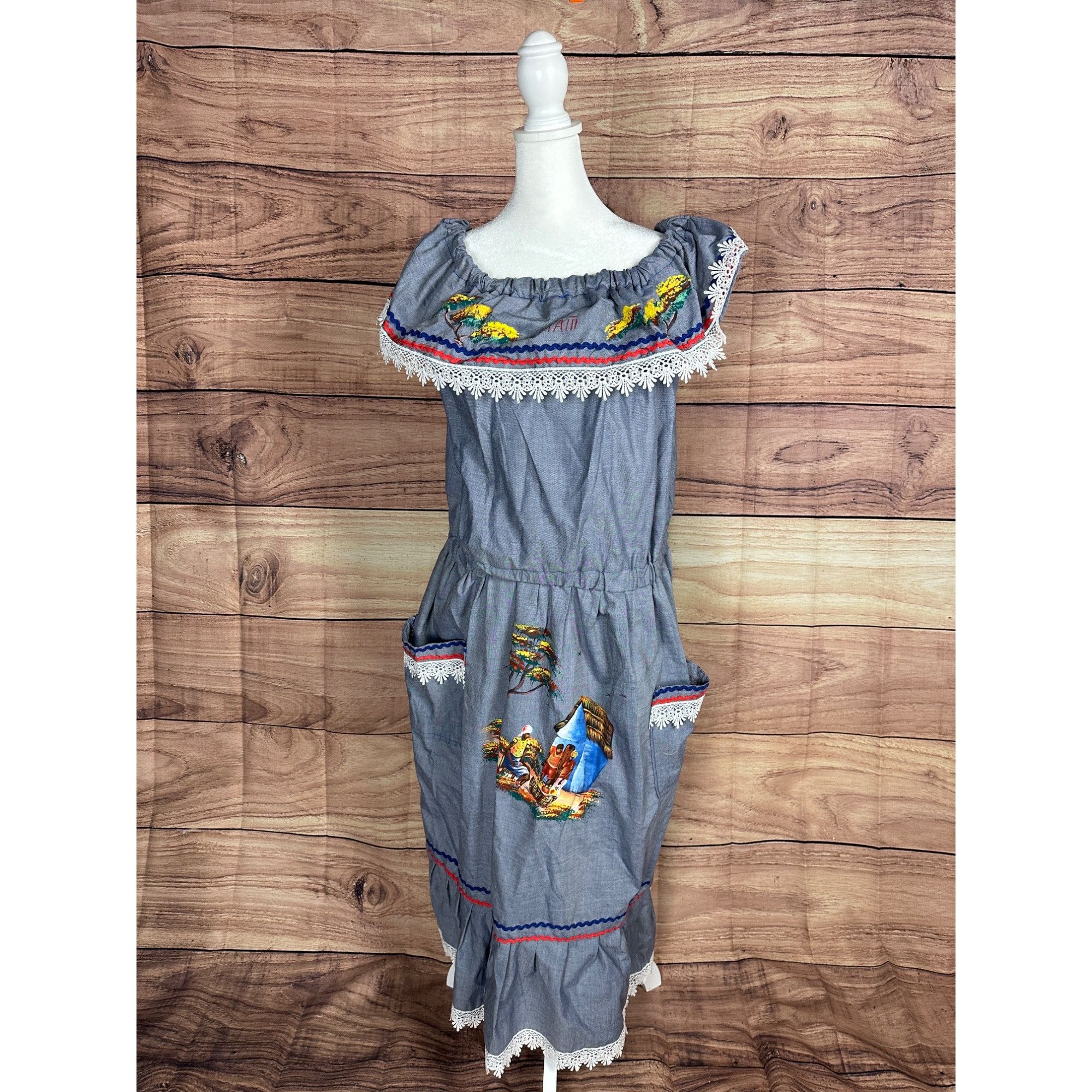 Handmade Traditional Haitian Karabela Dress Stretchy Fabric | Grailed