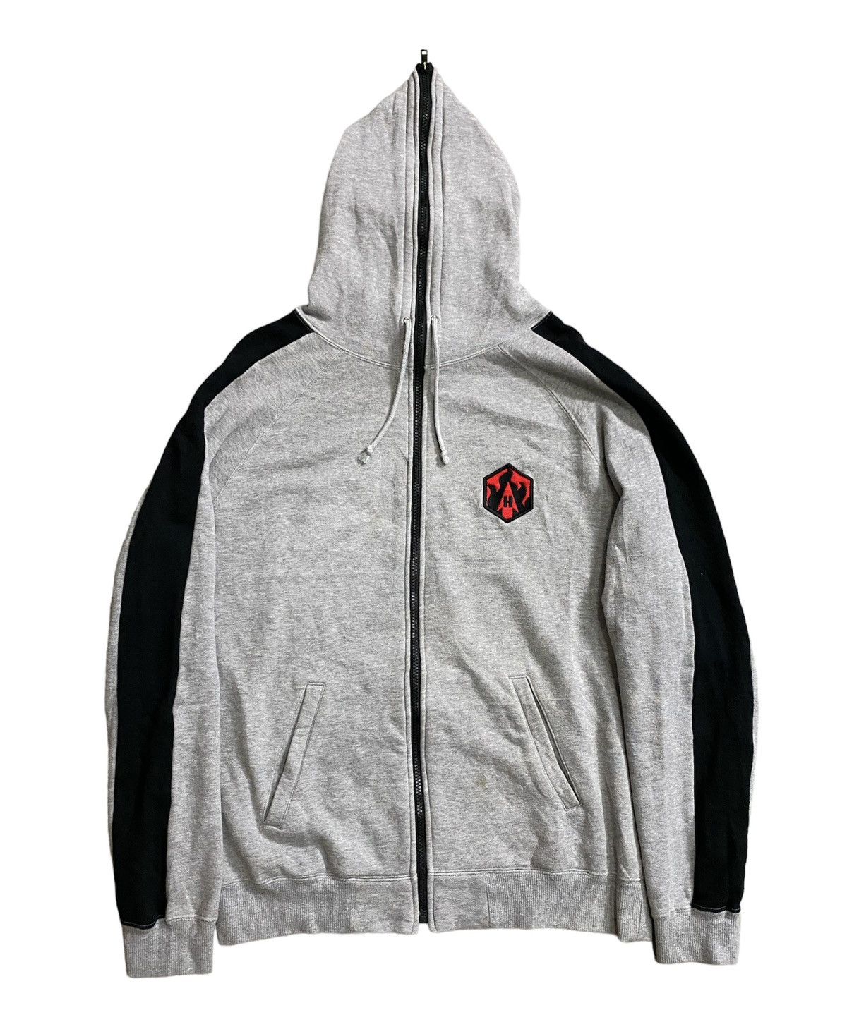Haze 90s Eric HAZE embroidered fire flames Gimp full zip hoodie | Grailed